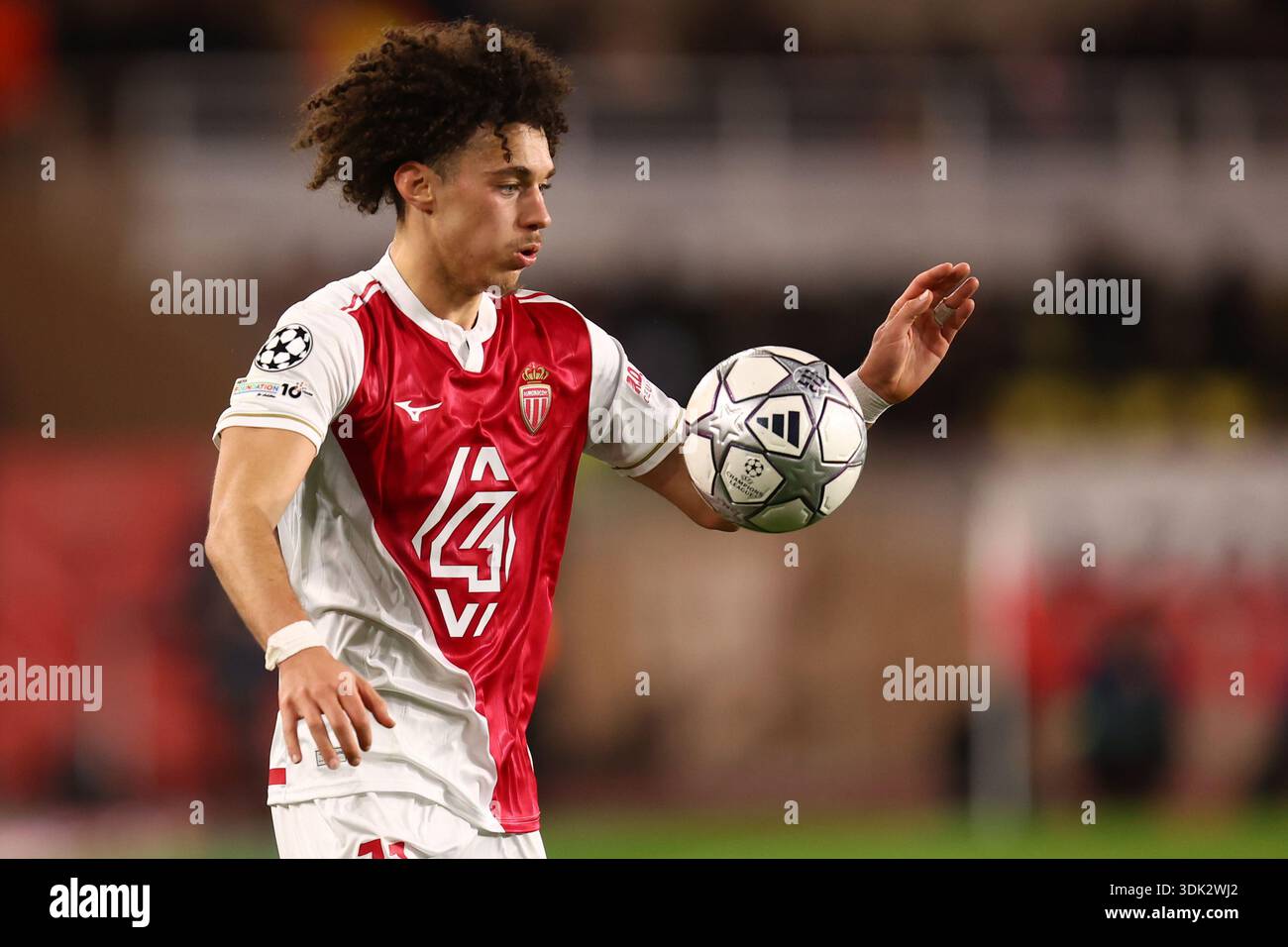Maghnes Akliouche of As Monaco Fc in action during the UEFA Champions ...