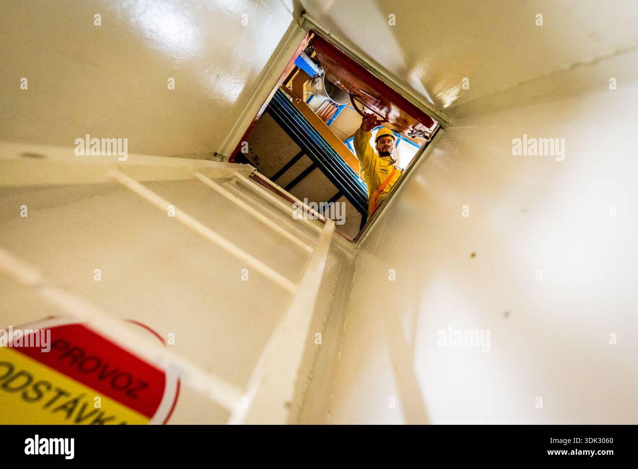 Dukovany Nuclear Power Plant workers during inspection and maintenance ...