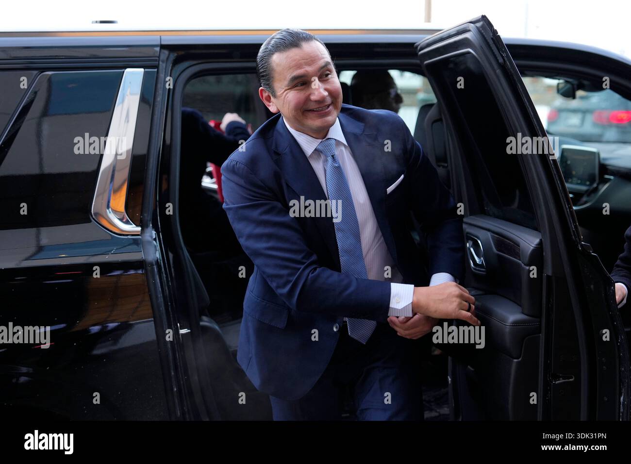 Premier of Manitoba Wab Kinew arrives for a First Ministers' Meeting in ...