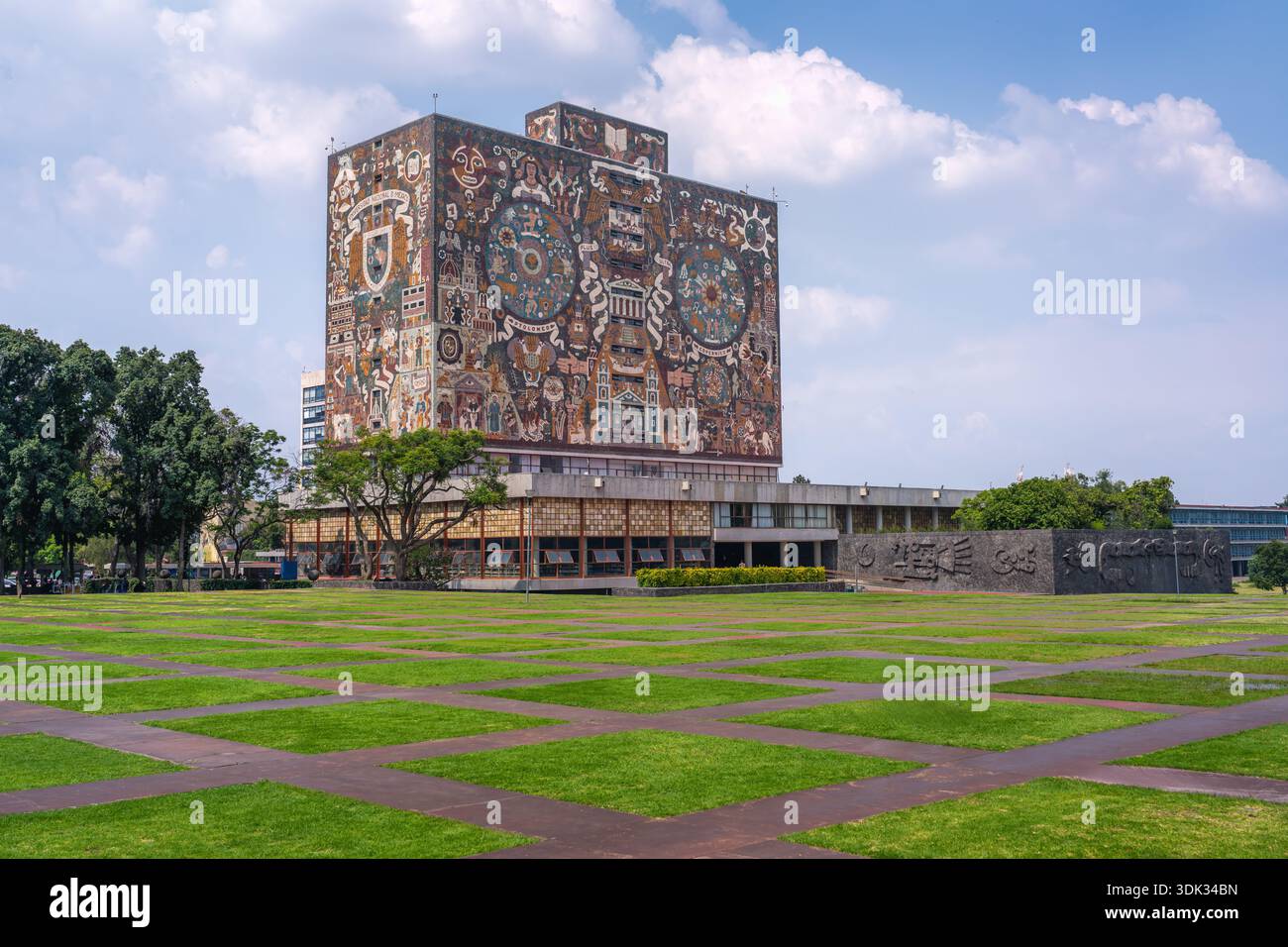 Central Library at National Autonomous University of Mexico main campus ...