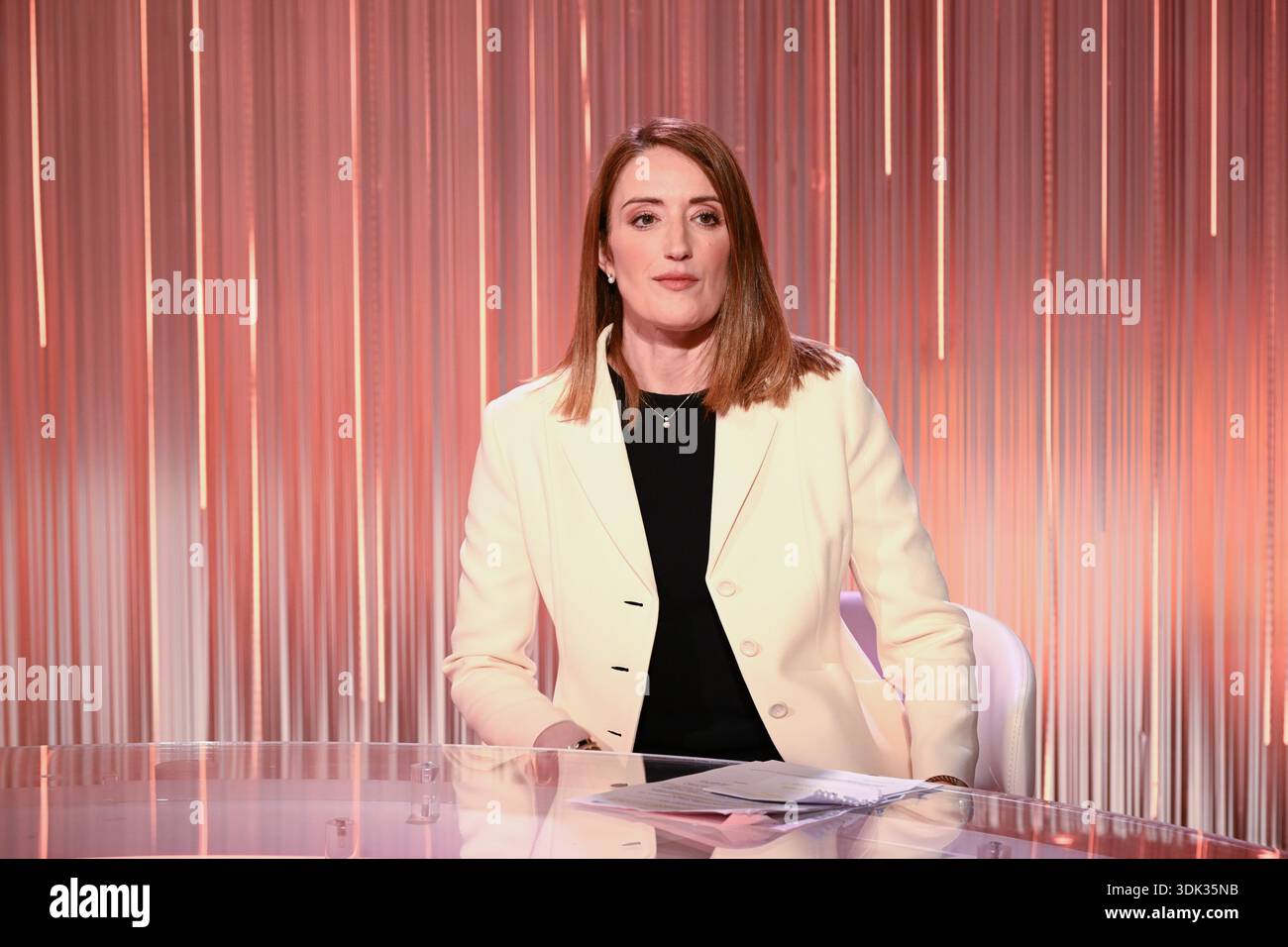 Rome: Rai Studios on Via Teulada. Five minutes with Roberta Metsola. In ...