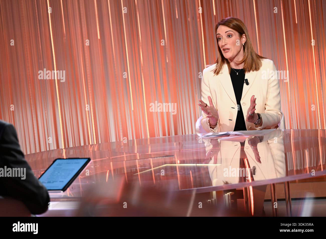 Rome: Rai Studios on Via Teulada. Five minutes with Roberta Metsola. In ...