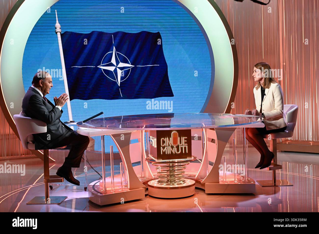 Rome: Rai Studios on Via Teulada. Five minutes with Roberta Metsola. In ...