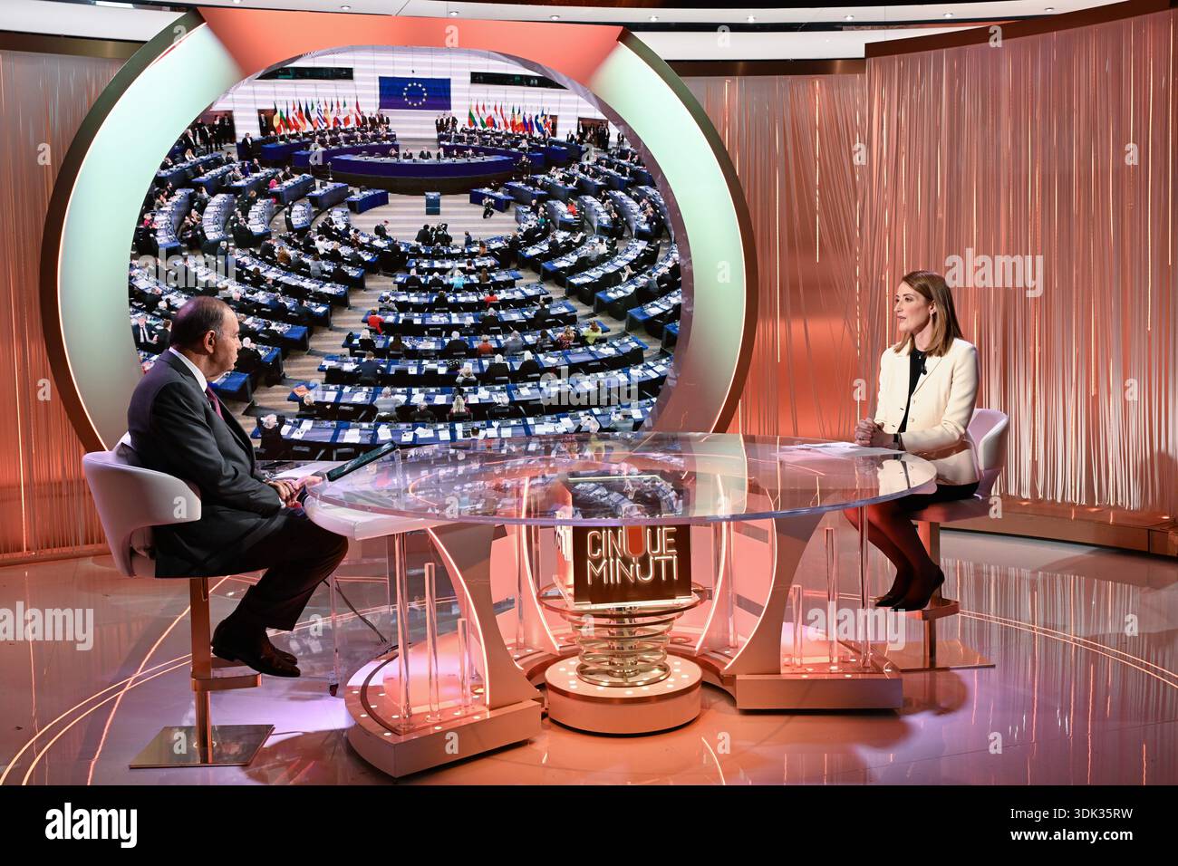 Rome: Rai Studios on Via Teulada. Five minutes with Roberta Metsola. In ...