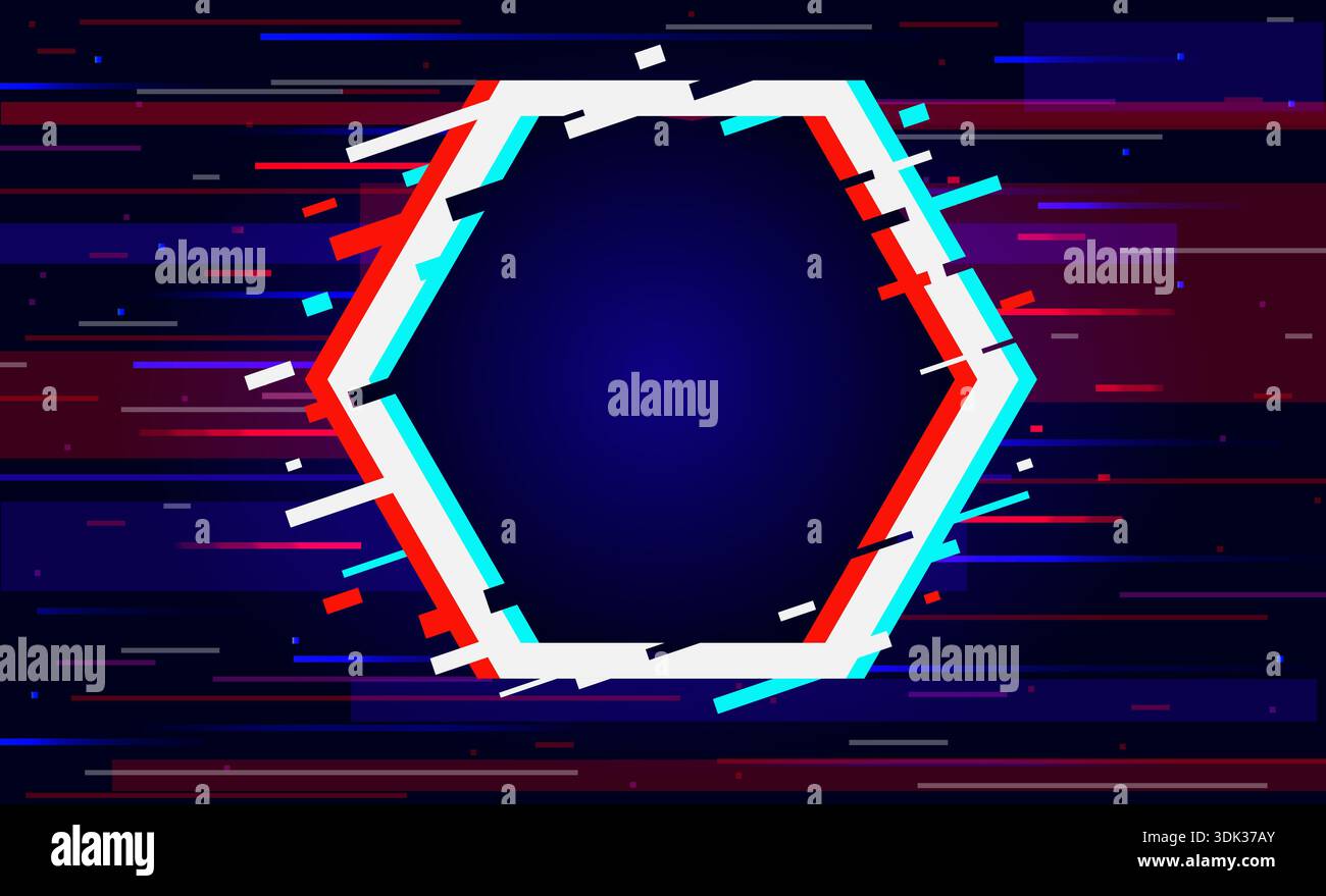 Glitch frame on dark Stock Vector Images - Alamy
