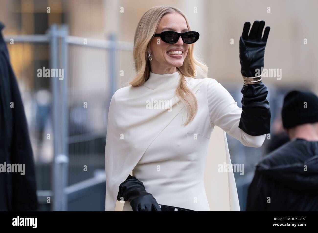 Paris, France. 28th Jan, 2026. Leonie Hanne outside Elie Saab, during ...