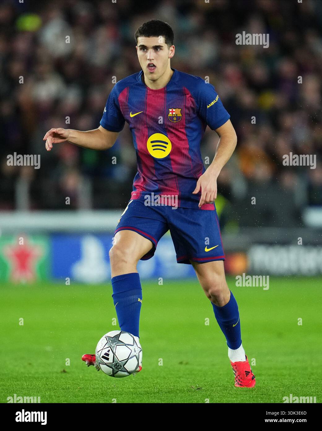 Pau Cubarsi of FC Barcelona during the UEFA Champions League match ...