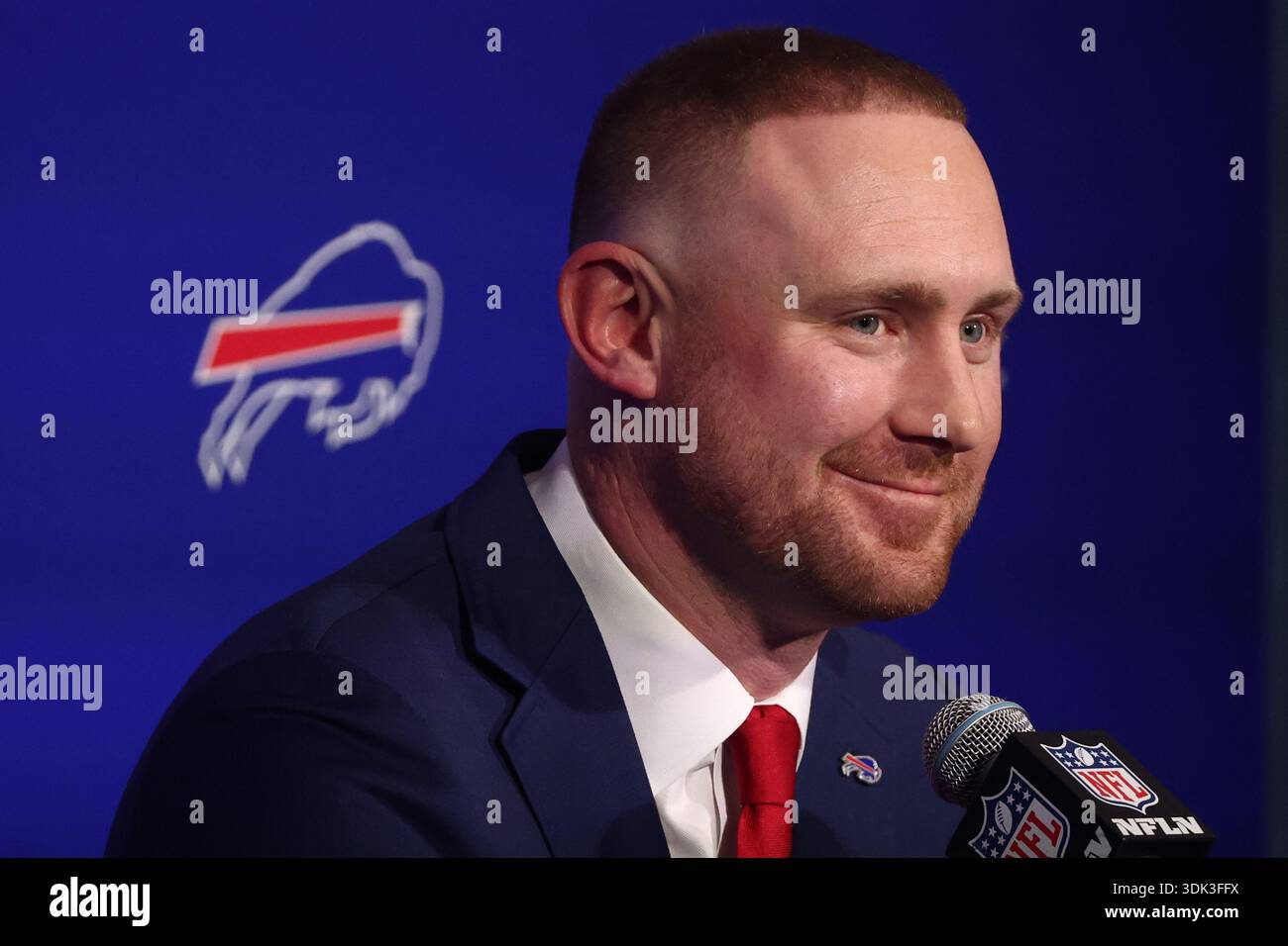 Joe Brady meets with reporters after being introduced as the new head ...