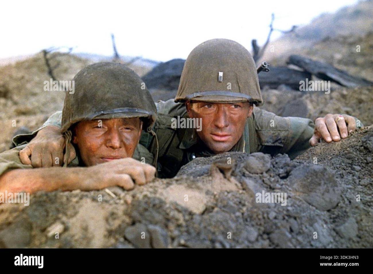 PORK CHOP HILL 1959 United Artists film with Gregory Peck at right as ...
