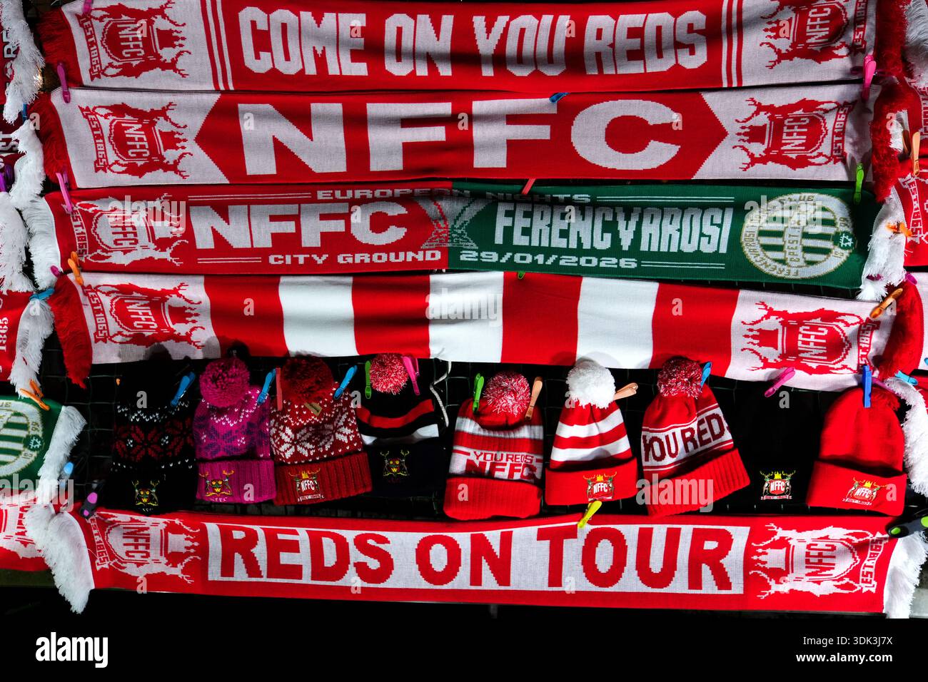 A general view of a merchandise stall at the City Ground, Nottingham ...