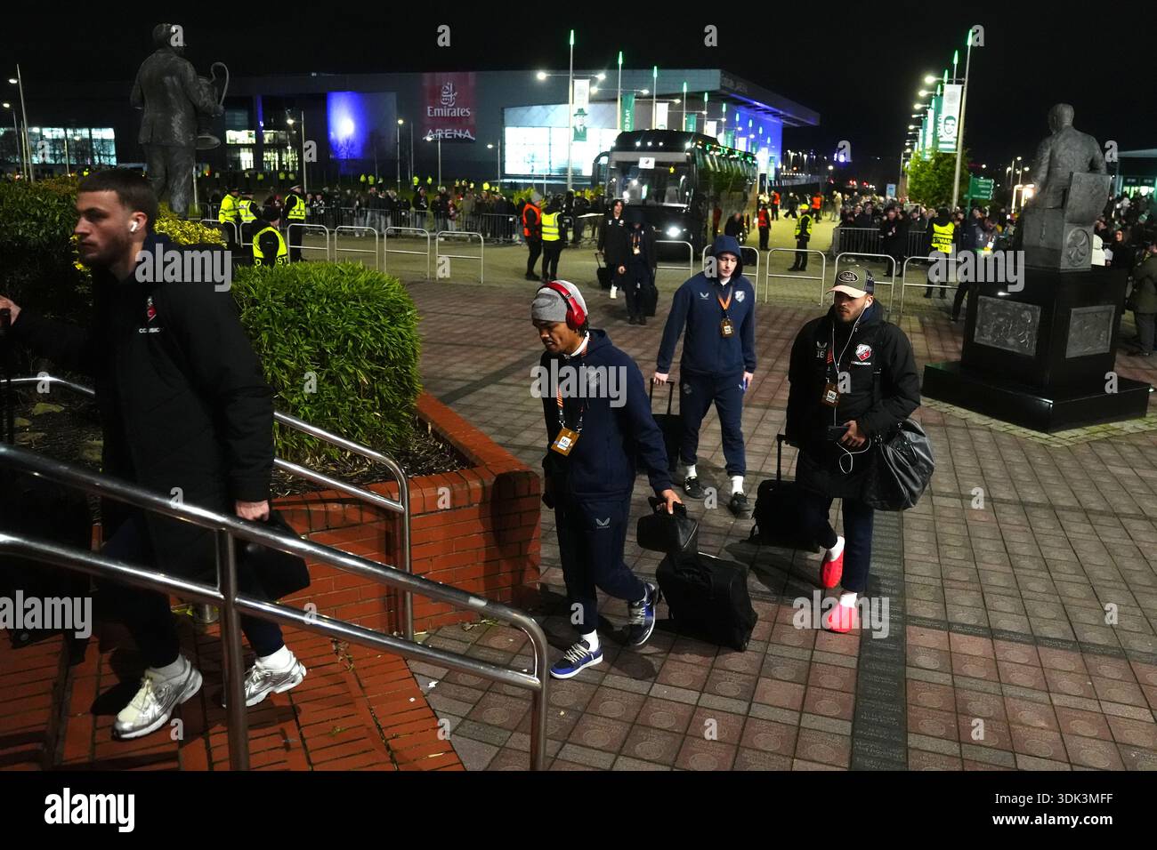 Utrecht players arrive to the stadium ahead of the UEFA Europa League ...