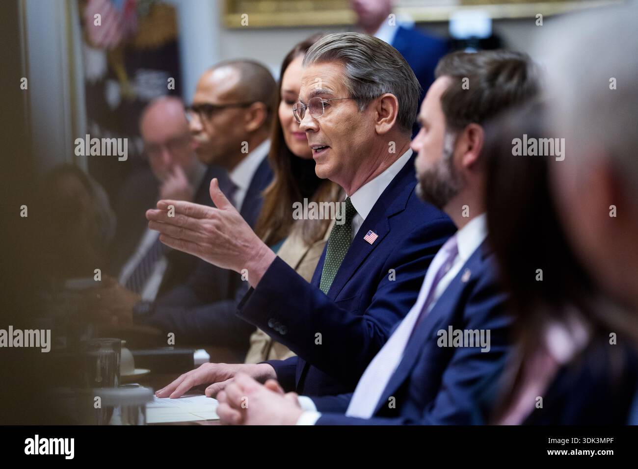 United States Secretary of the Treasury Scott Bessent during a cabinet ...