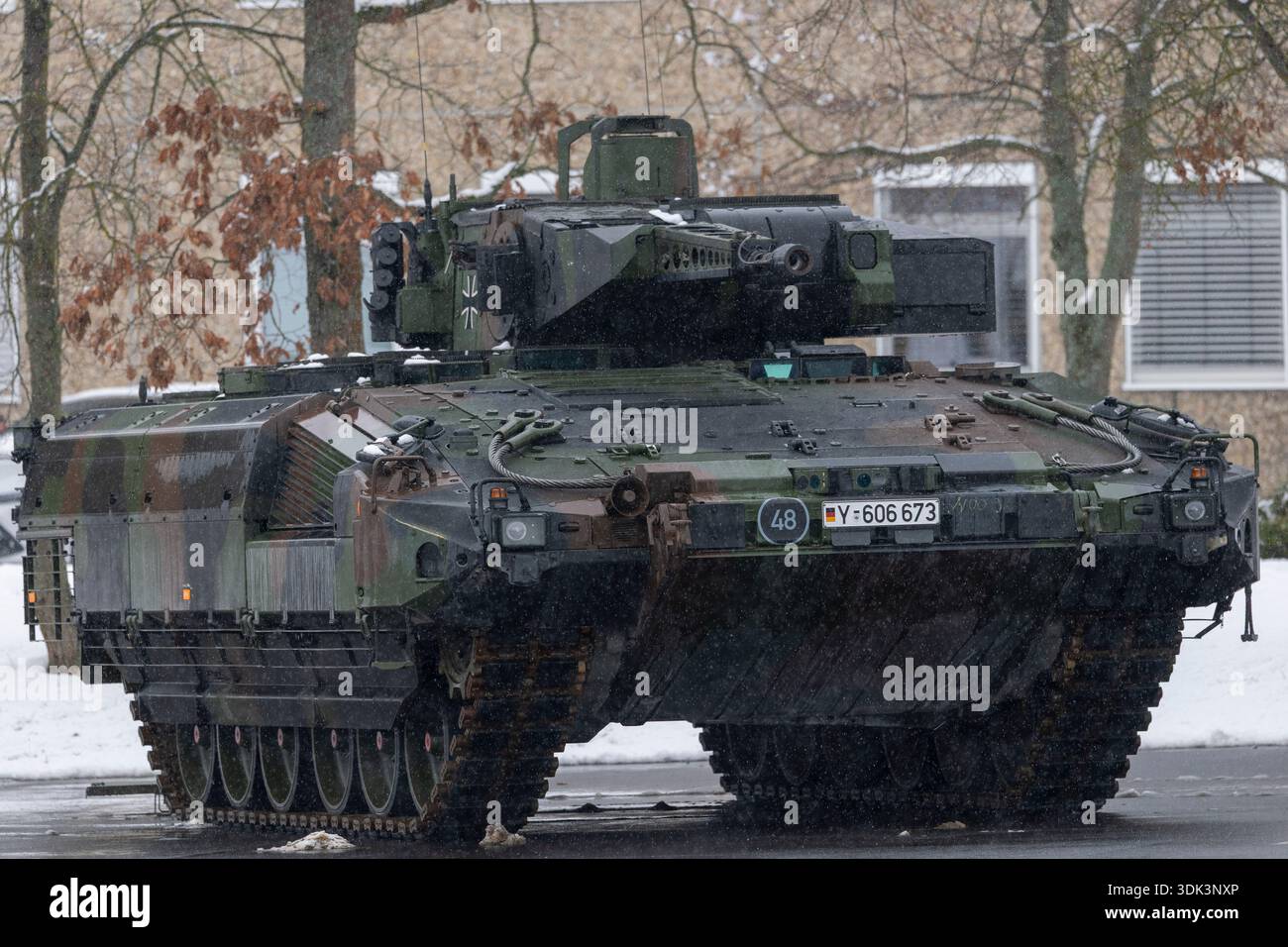29 January 2026, Bavaria, Veitshöchheim: Puma infantry fighting vehicle ...