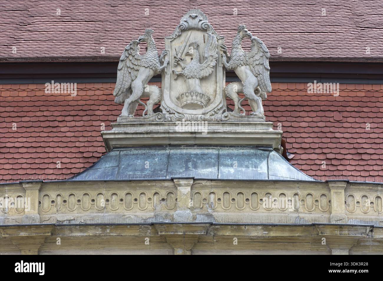 The coat of arms of the Banffy family at Banffy Castle, Baroque ...