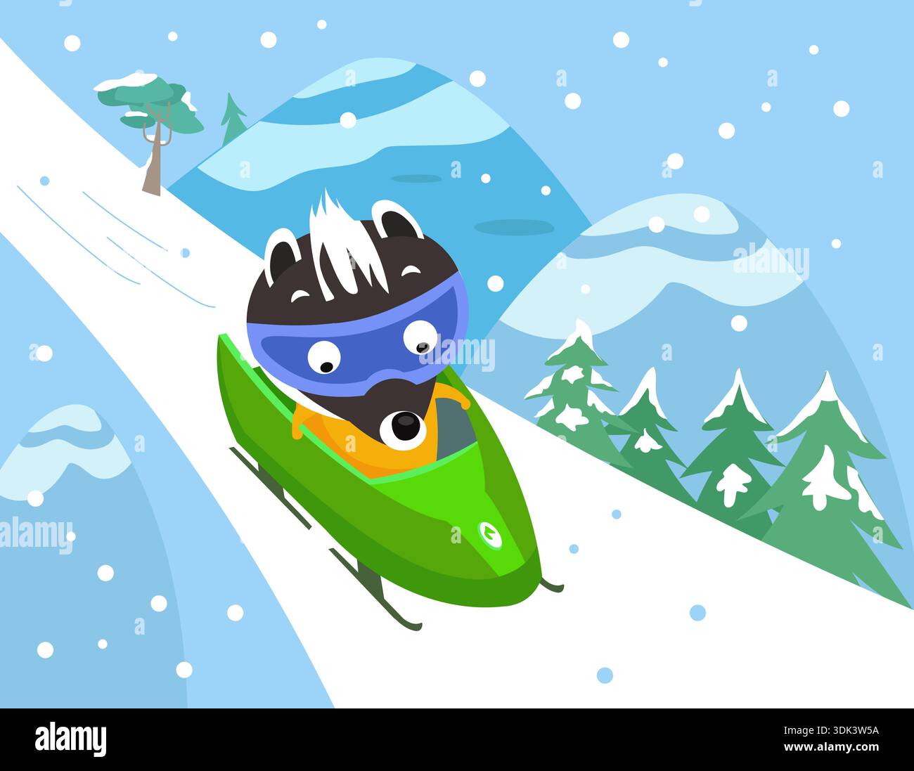 Bobsled track bobsleigh helmet Stock Vector Images - Alamy