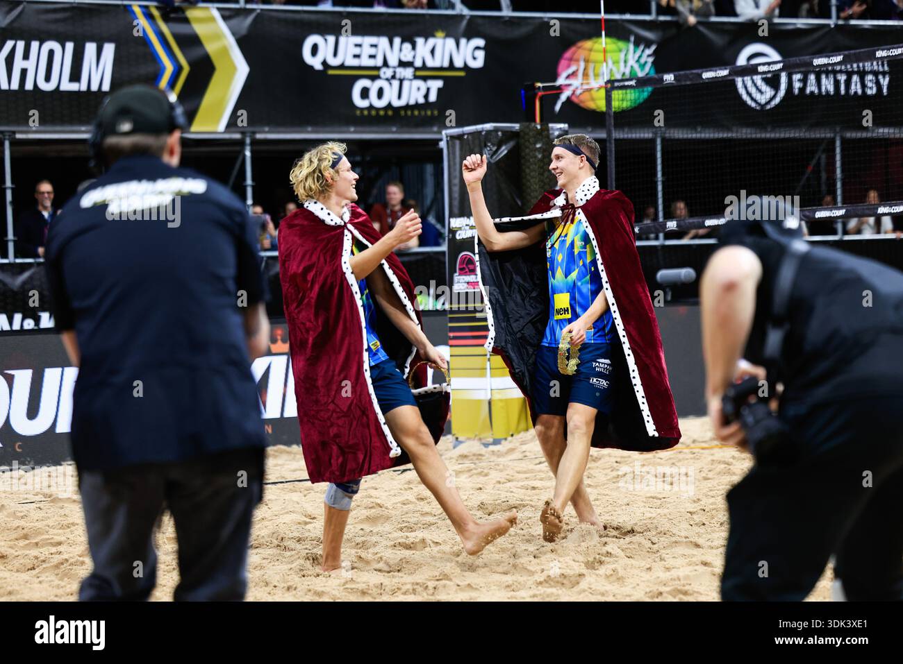 Stockholm, Sweden. 29th Jan, 2026. Sweden's David Åhman and Jonatan ...