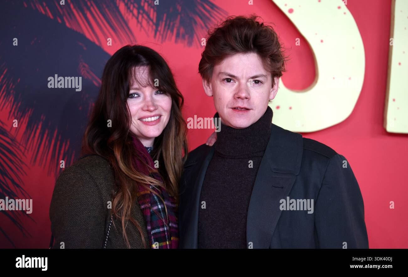 London, UK, 29th January 2026, Talulah Riley and Thomas Brody Sangster ...