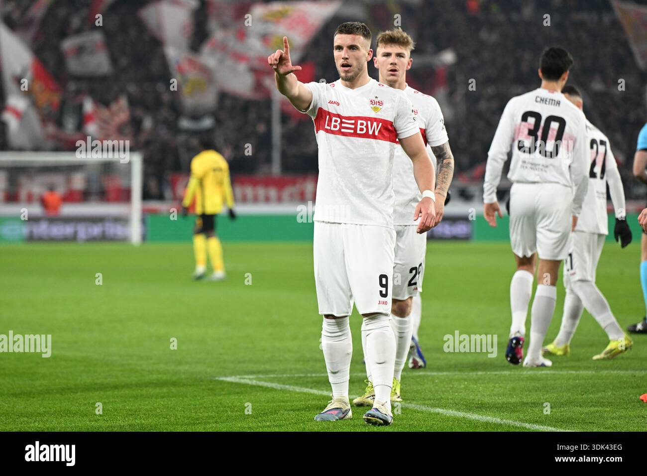 29 January 2026, Baden-Württemberg, Stuttgart: Soccer, Europa League ...