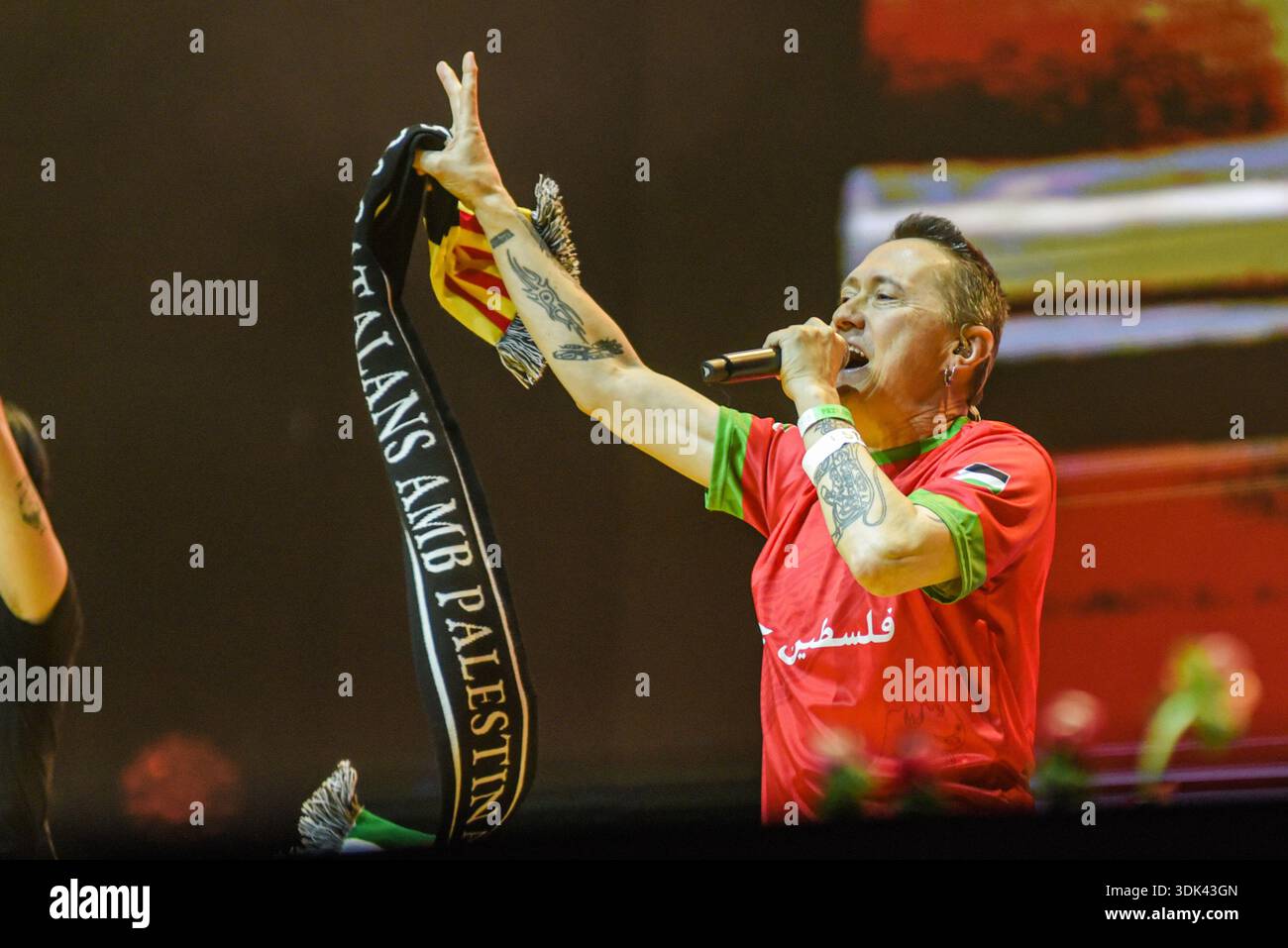 The singer Fermín Muguruza during the Concert-Manifesto x Palestina at ...
