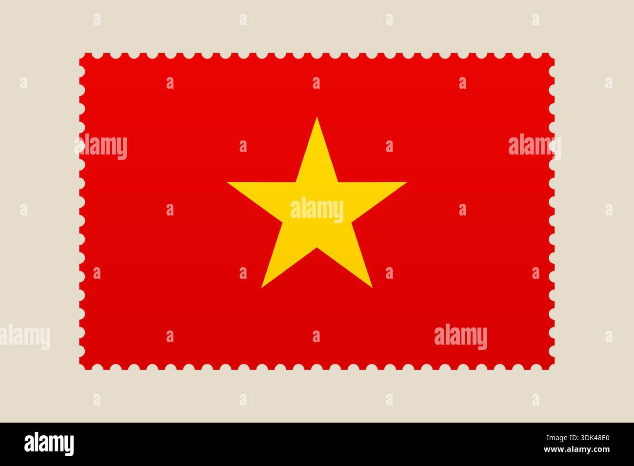 Vietnamese National Flag Vibrant Vector Illustration Styled as a ...