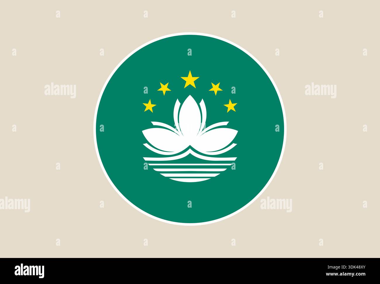 Vector Illustration of the Macau SAR Flag Emblem, a National Symbol ...