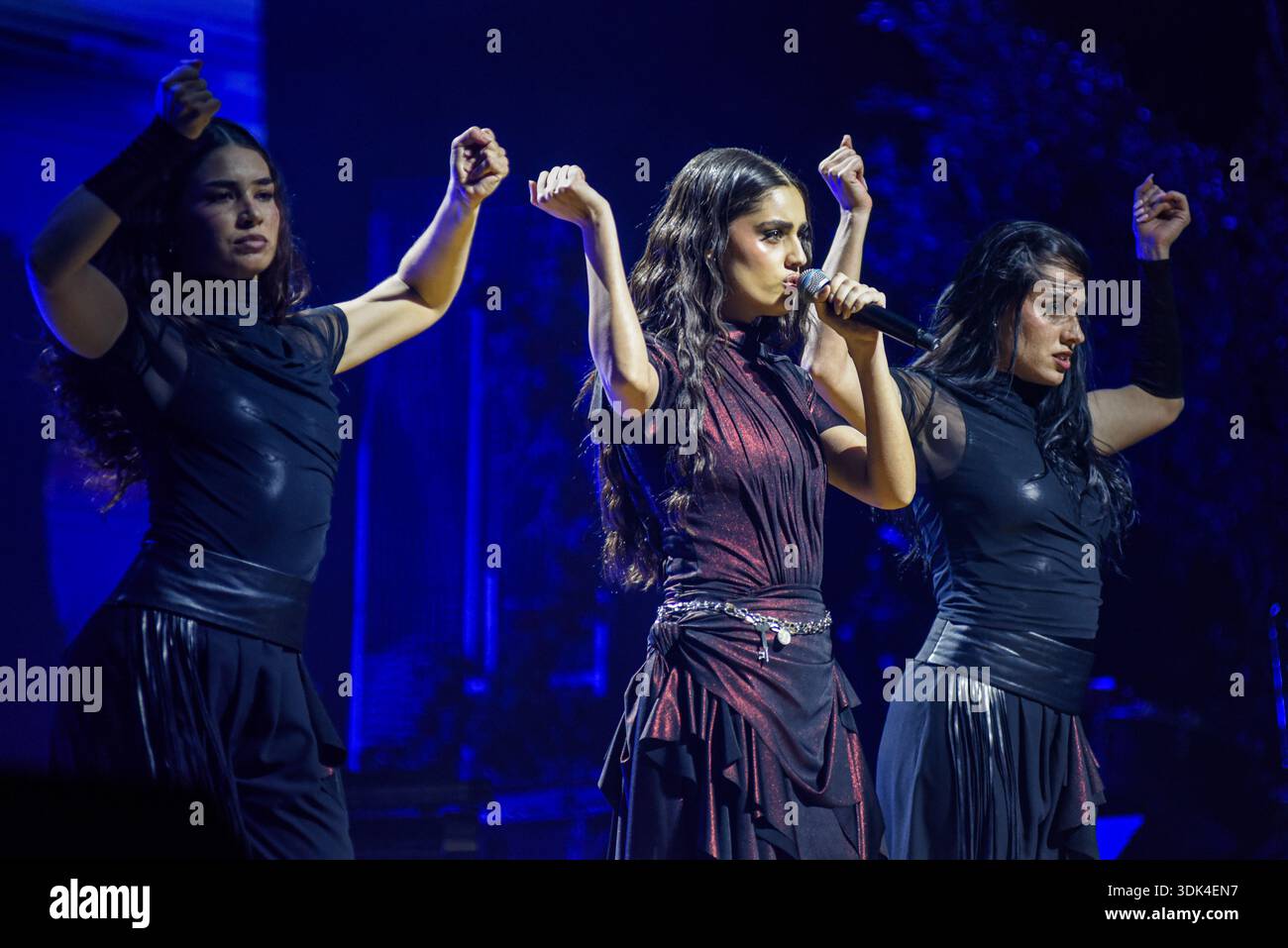 The singer Zeyne during the Concert-Manifesto x Palestina at the Palau ...