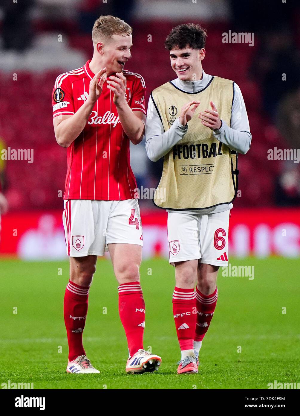 Nottingham Forest's Zach Abbott and Jimmy Sinclair following the UEFA ...