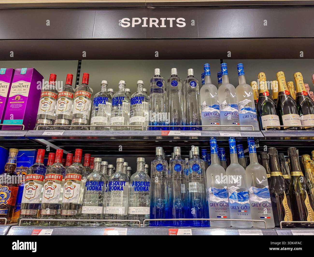 Smirnoff absolut grey goose hi-res stock photography and images - Alamy