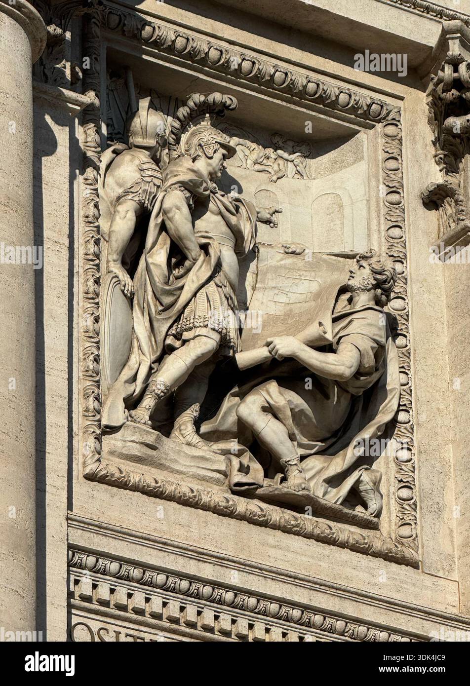 Statue of Marcus Vipsanius Agrippa is part of the Baroque style Trevi ...