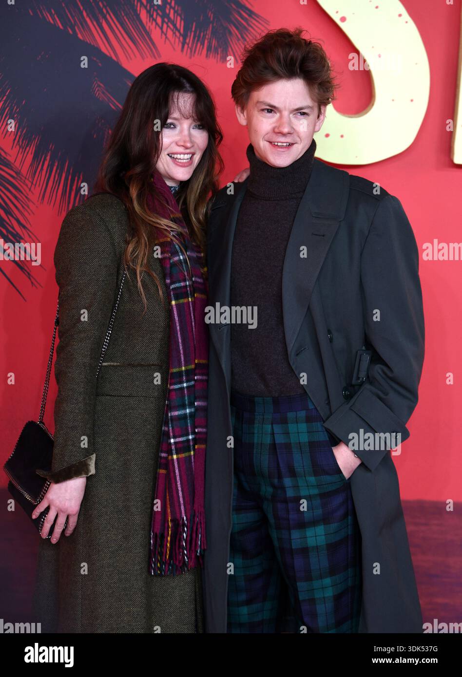 Talulah Riley and Thomas Brody Sangster attend the Send Help UK ...