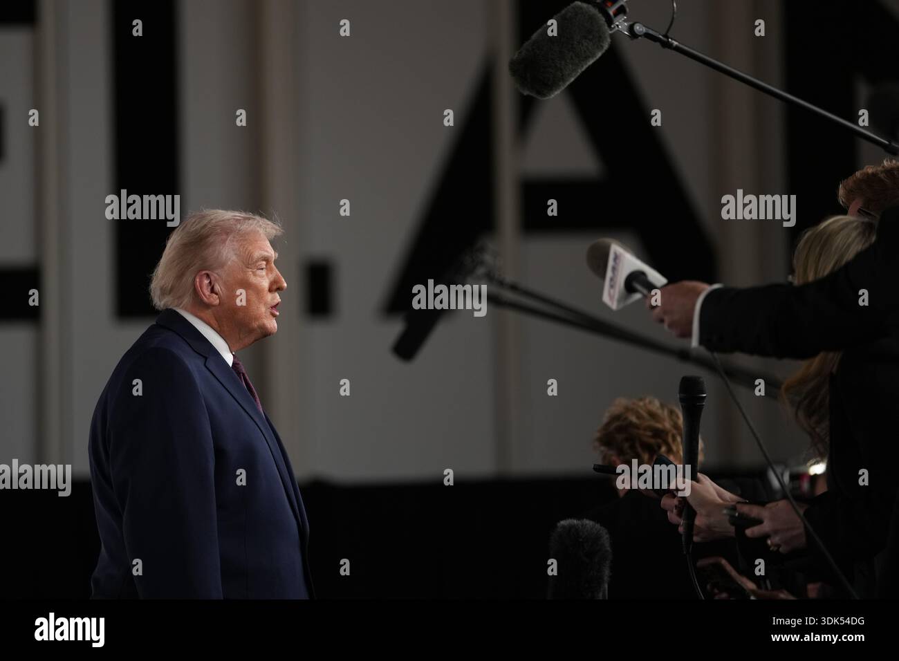 President Donald Trump arrives for the premiere of first lady Melania ...