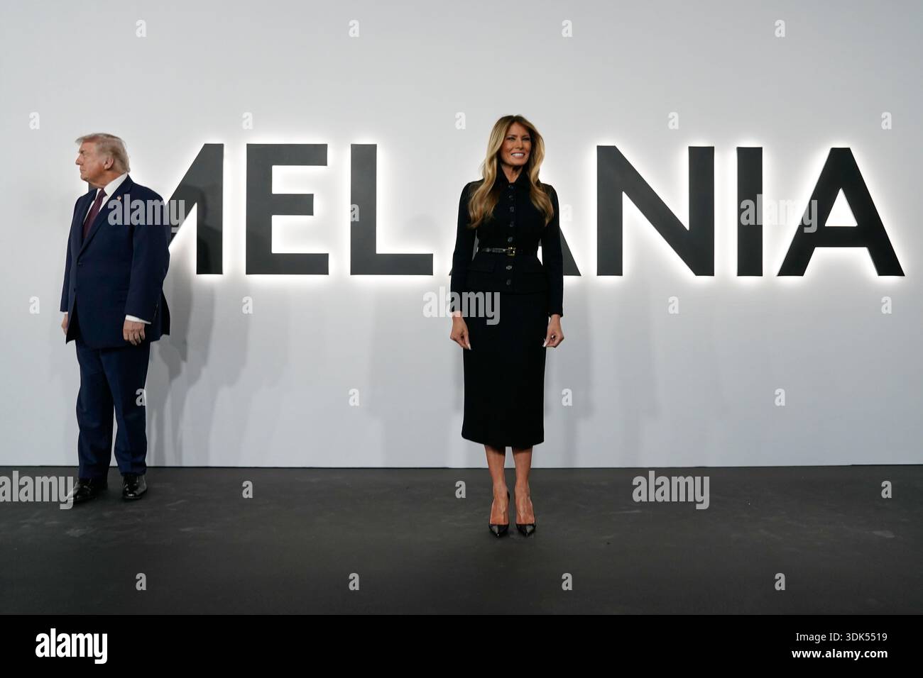 President Donald Trump and first lady Melania Trump arrive for the ...