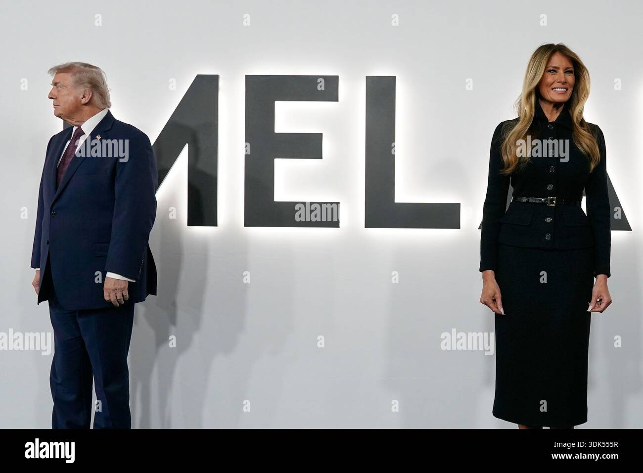 President Donald Trump and first lady Melania Trump arrive for the ...
