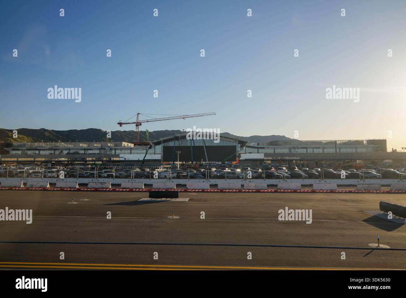 General overall view of construction on the Airport Replacement ...