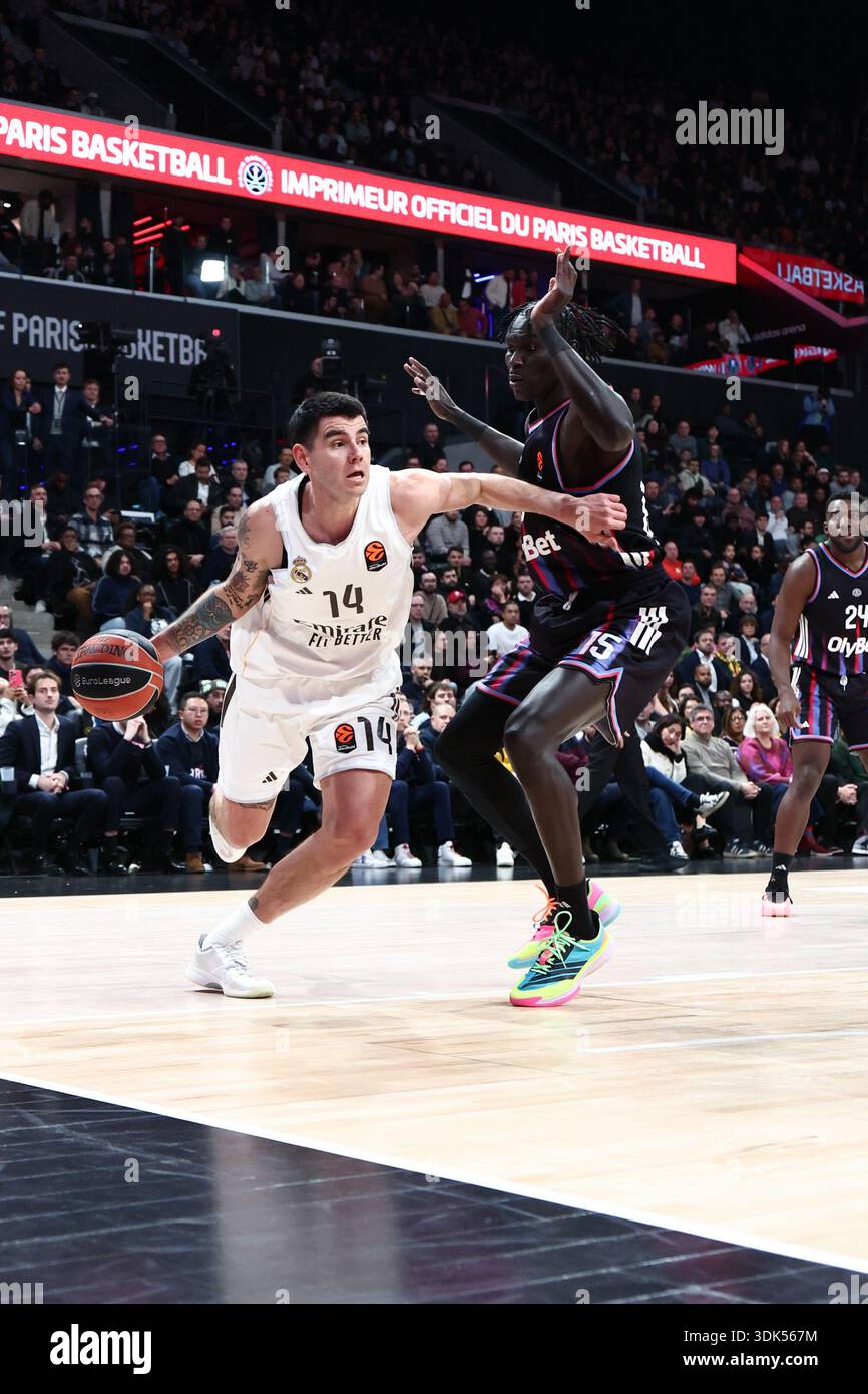 Forward Gabriel DECK (#14 Real Madrid) during the Euroleague game Paris ...