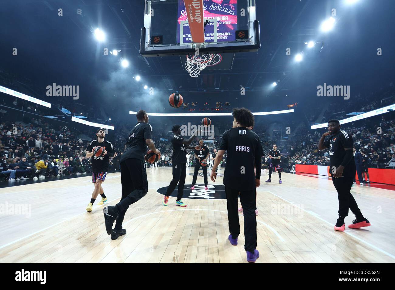 Paris Basket players during the Euroleague game Paris Basket vs Real ...