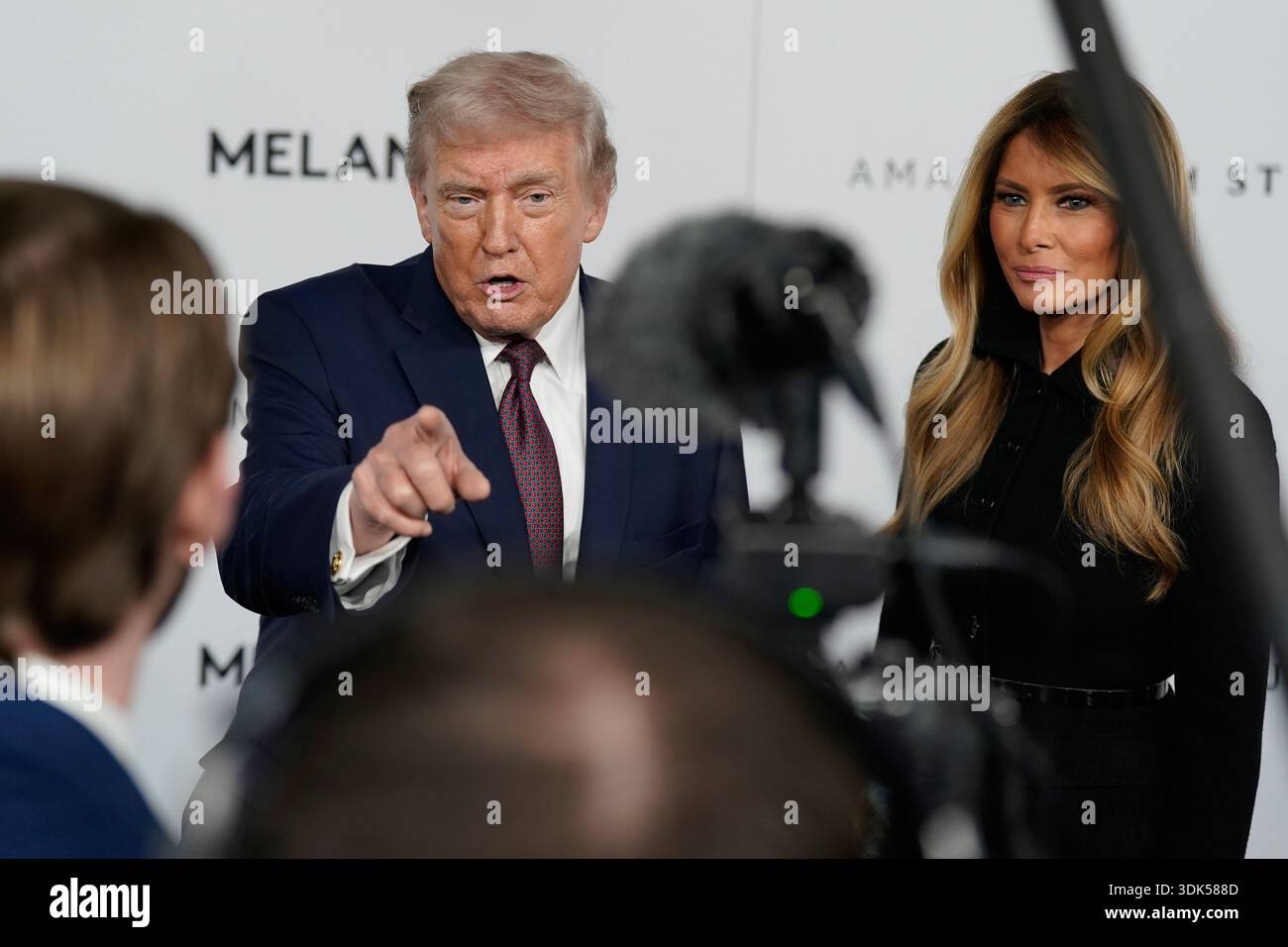 President Donald Trump and first lady Melania Trump arrives for the ...