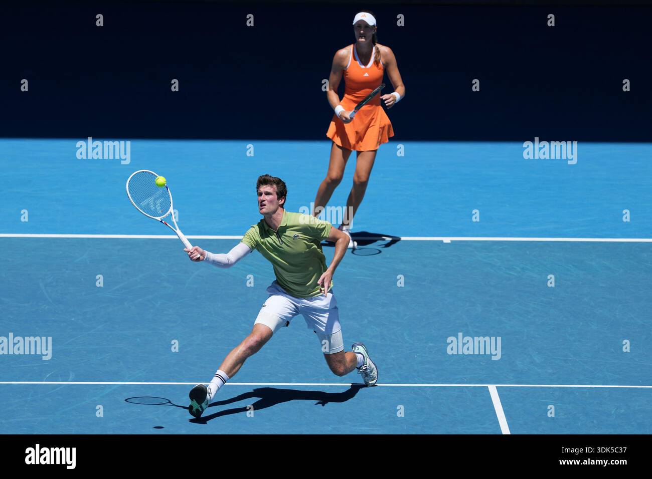 France's Kristina Mladenovic and Manuel Guinard play Australia's Olivia ...