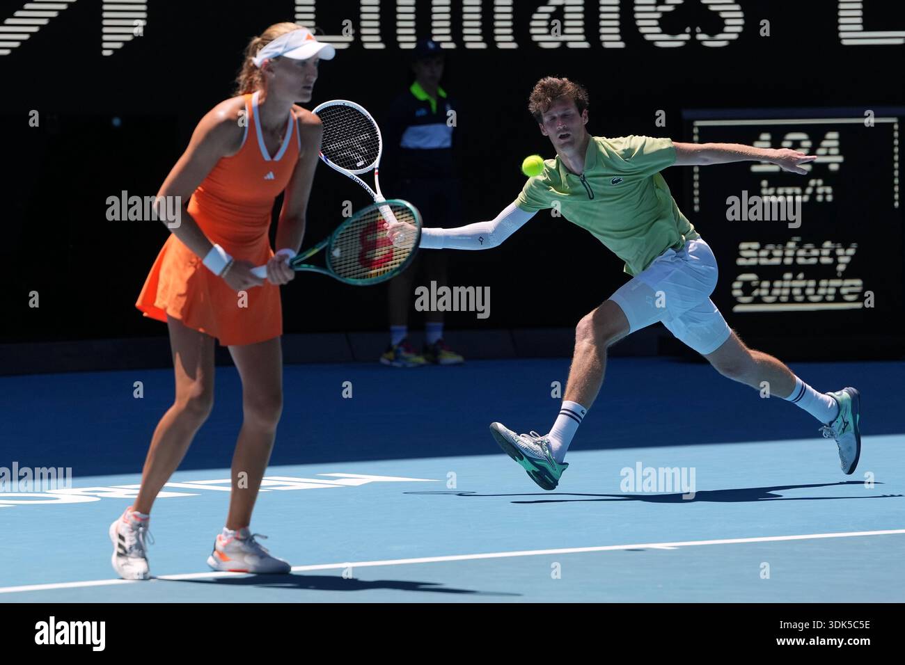 France's Kristina Mladenovic and Manuel Guinard play Australia's Olivia ...