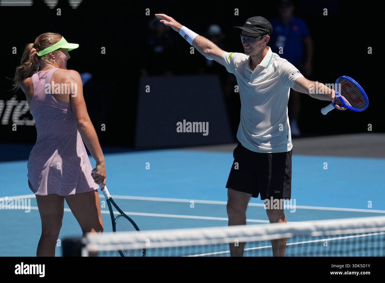 Australia's Olivia Gadecki and John Peers celebrate after defeating ...