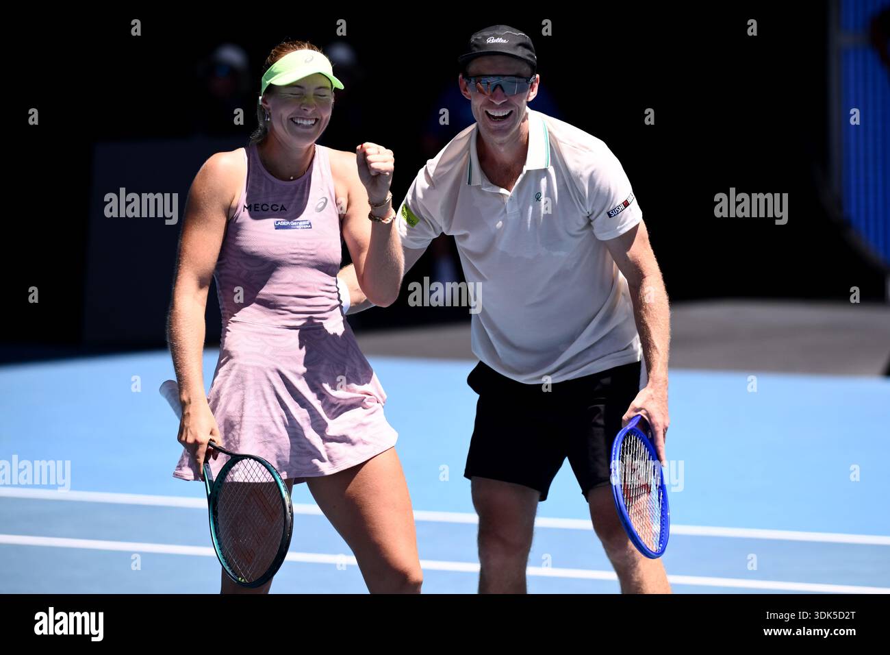 Olivia Gadecki and John Peers of Australia celebrate their win over ...