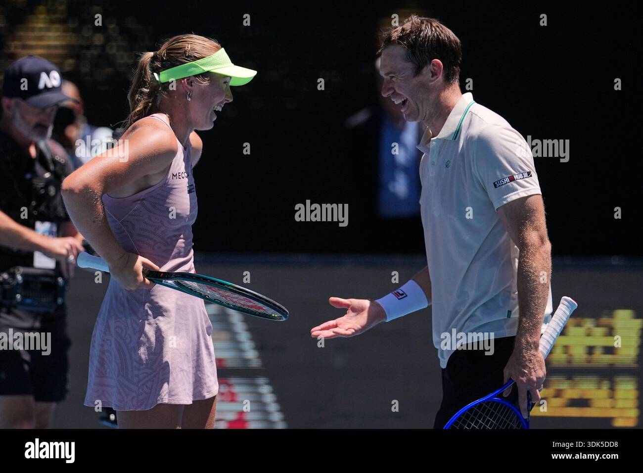 Australia's Olivia Gadecki and John Peers celebrate after defeating ...