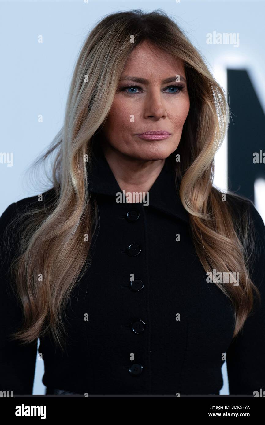 First lady Melania Trump arrives for the premiere of her movie "Melania ...