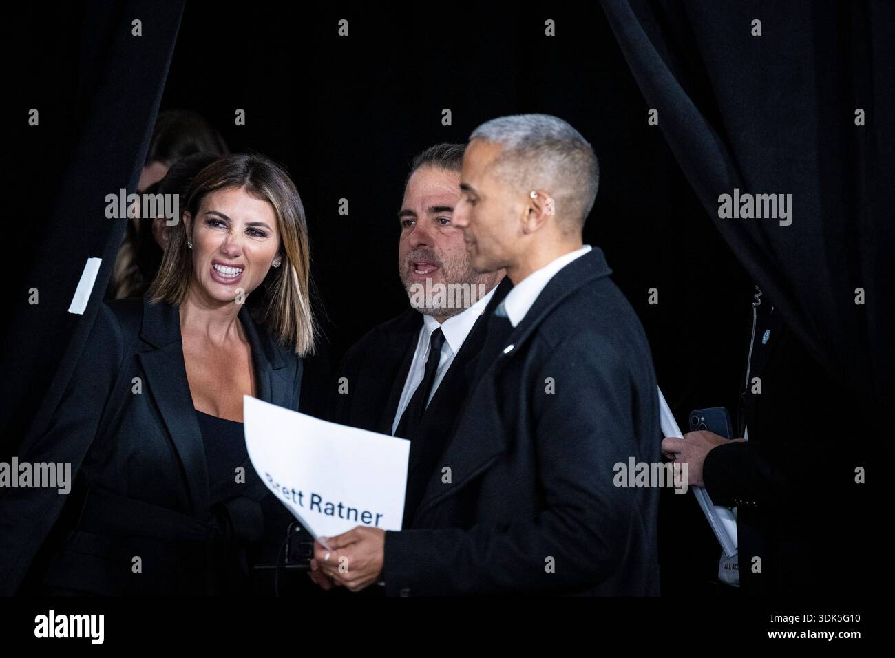Former Acting U.S. Attorney Alina Habba, left, and Director Brett ...