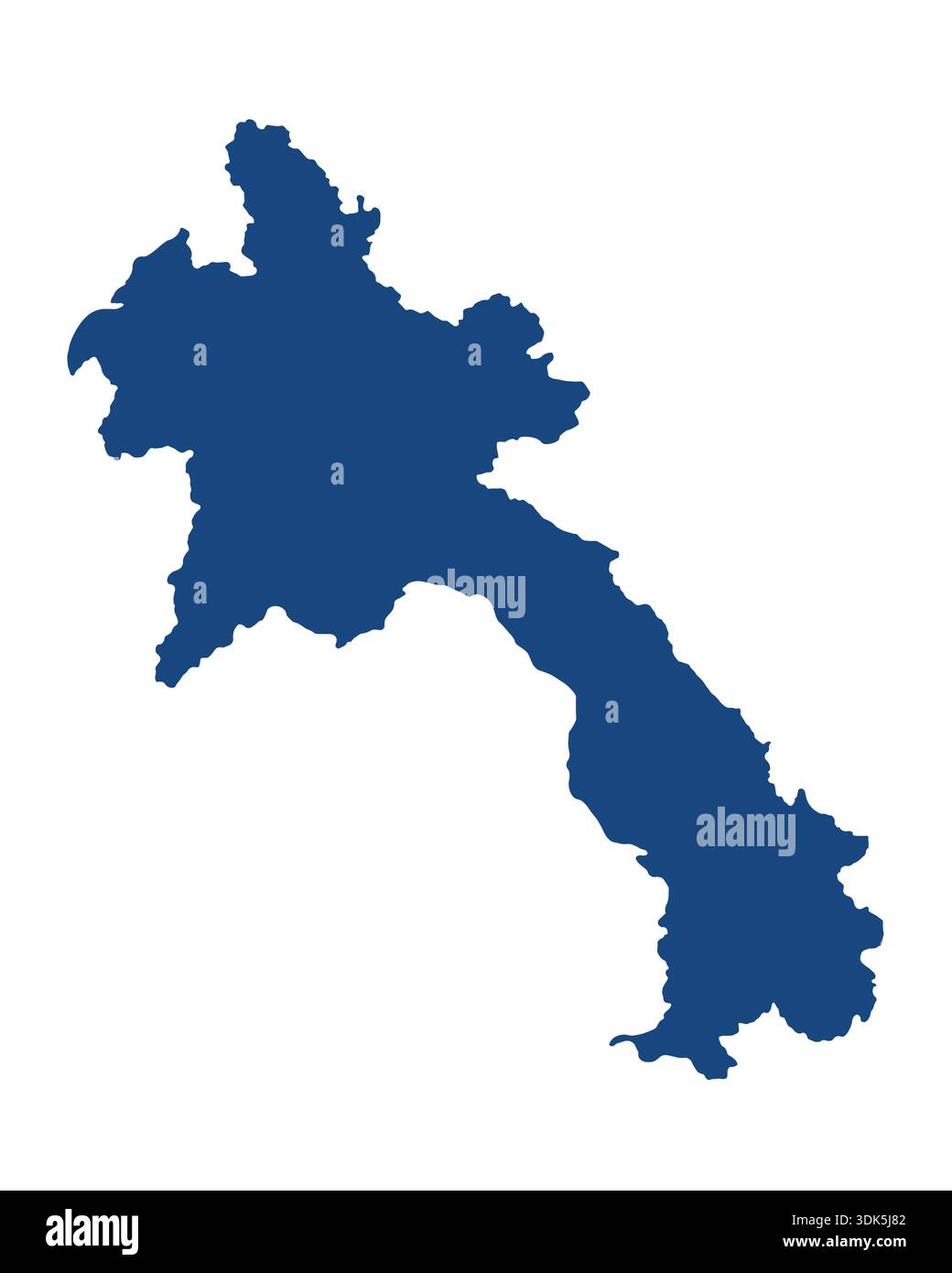 Map of Laos, sign silhouette. World Map Globe. Vector Illustration ...