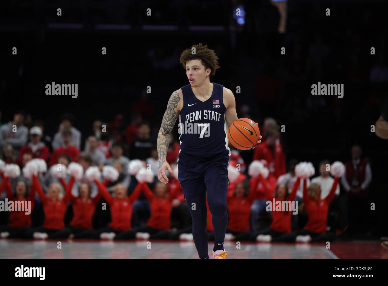 Penn State guard Dominick Stewart drives against Ohio State during an ...