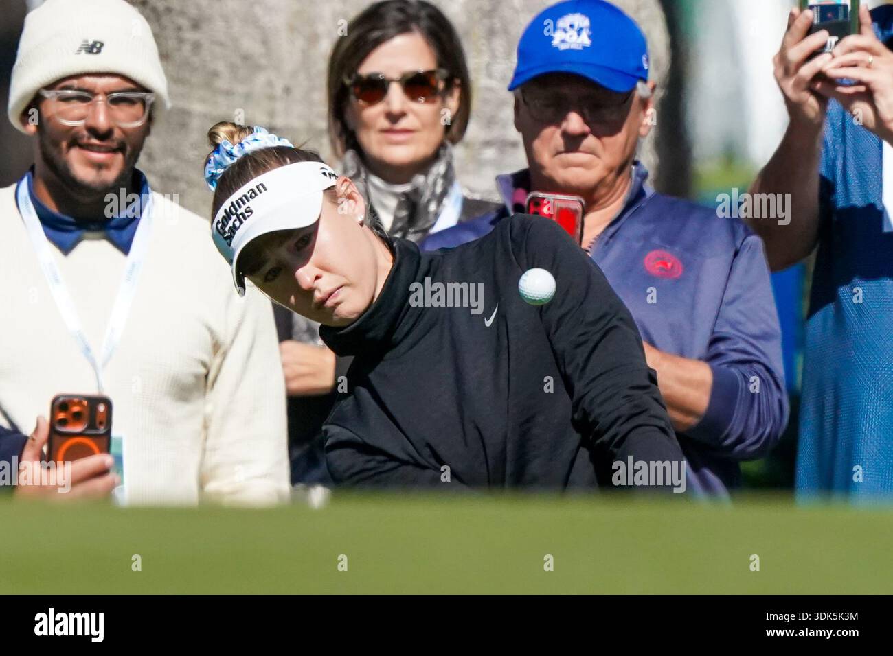 Orlando, Florida, USA. 29th Jan, 2026. Nelly Korda chips on to the 9th ...