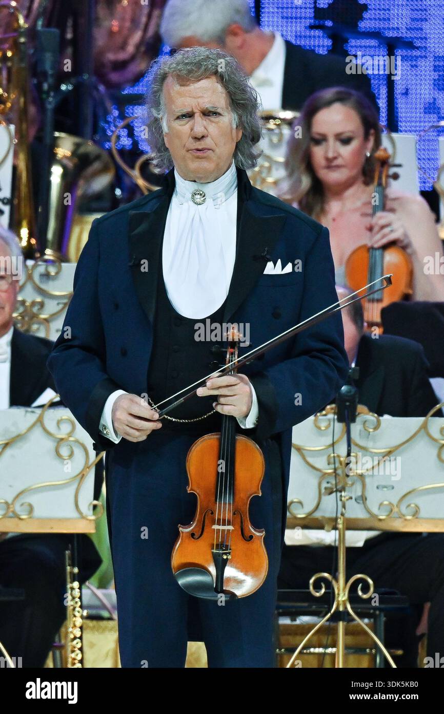 Andre Rieu performs with his Johann Strauss Orchestra during the ...