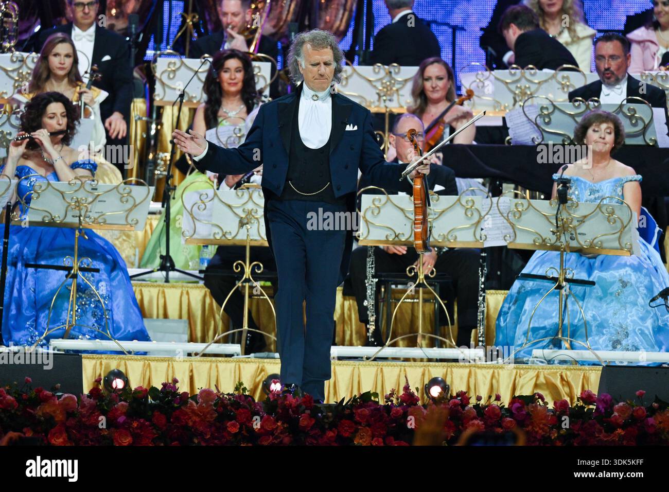 Andre Rieu performs with his Johann Strauss Orchestra during the ...