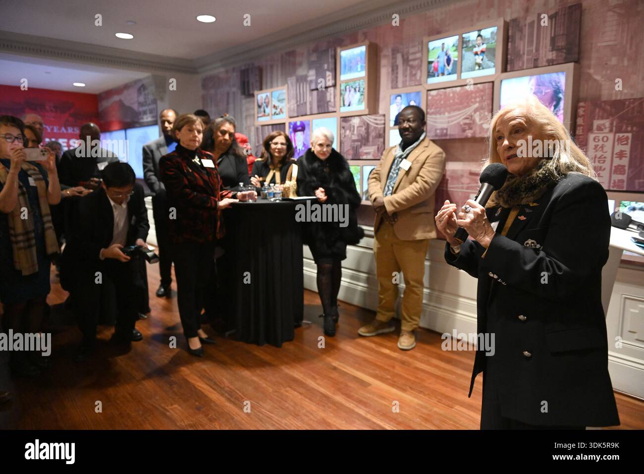 Charlene Fontaine, descendant of a Flying Tigers veteran, delivers a ...